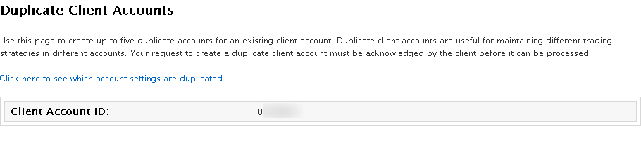 Duplicate Client Accounts