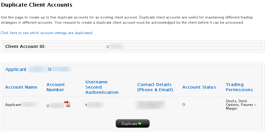 Duplicate Client Accounts